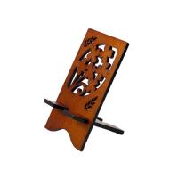 China Exquisite carved wooden mobile phone holder  cell phone stand for sale