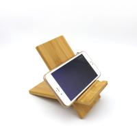China Bamboo Phone Stand Desktop Organizer Charging Station Nightstand Mobile Holder Wood Portable Adjustable Angle for sale