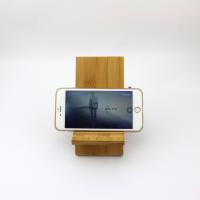 China Bamboo Phone Stand Desktop Organizer Charging Station Nightstand Mobile Holder Wood Portable Adjustable Angle for sale