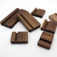 China Wood Cell Phone Stand Wooden Mobile Phone Holder Universal Portable Desktop Smartphone Stand for sale