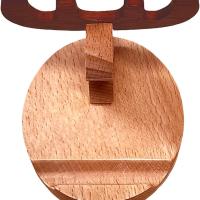 China Natural Wooden Cell Phone Stand, Ecofriendly Smartphone Holder, Cute Cartoon Deer Office Mobile Phone Base for sale