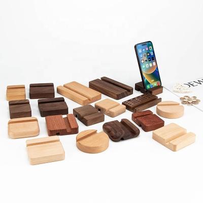 China Natural Bamboo Desktop Tablet Wooden Cell Phone Stand Wooden Card Calendar Holder Custom Assorted Holder for sale