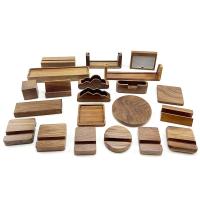 China Natural Bamboo Desktop Tablet Wooden Cell Phone Stand Wooden Card Calendar Holder Custom Assorted Holder for sale
