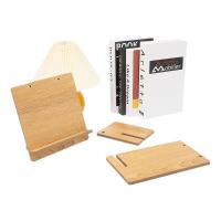 China Bamboo Cell Phone Stand, Detachable Wood Mobile Phone Holder for Desk Tablet Stand for sale