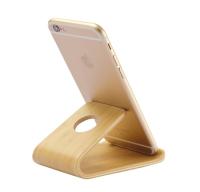 China Bent Wood Stand Cell Phone and Tablet Stand for Desk Suitable for Various Mobile Phone Models Desk Decoration Wooden Stand for sale
