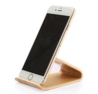 China Bent Wood Stand Cell Phone and Tablet Stand for Desk Suitable for Various Mobile Phone Models Desk Decoration Wooden Stand for sale