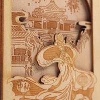 China Urban Creative Wooden Mobile Phone Holder City Tourism Surrounding Gifts Ornaments Souvenirs for sale