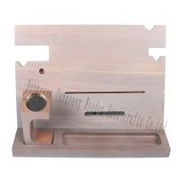 China Wood Docking Station Phone Nightstand Organizer Table Multi Watch Stand Wallet Key Gadget Device for sale