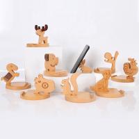 China Custom Assorted Animals Wooden Mobile Phone Holder for Indoor Use to Relieve Fatigue for sale