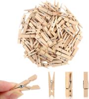 China Mini Natural Wooden Craft Clothespins Pegs Clips for sale