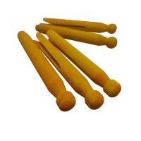 China Round Wooden Clothespins for Crafts and Laundry - Old Fashioned Traditional Heritage Dolly Clothes Pegs for sale