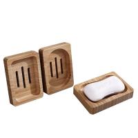 China Varnished Bathroom Items Bamboo Soap Dish Bathroom Kitchen Shower Soap Saver for sale