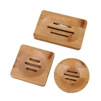 China Bamboo Natural Wooden Soap Dish Holder For Bathroom Kitchen for sale
