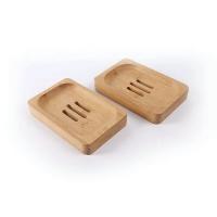 China Bamboo Natural Wooden Soap Dish Holder For Bathroom Kitchen for sale