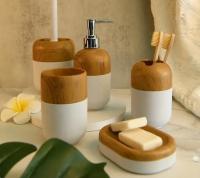 China Modern Home Deco Bathroom Items Wooden Bathroom Accessories for sale