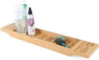 China Customized Bathroom Items Soap Bamboo Bath Tray Razors Bathroom Shower Organizer for sale