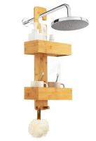 China Durable Bathroom Items Bamboo Bath Caddy Wooden Bath Rack Bamboo for sale