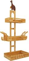 China Durable Bathroom Items Bamboo Bath Caddy Wooden Bath Rack Bamboo for sale