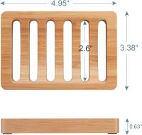 China Eco Friendly Natural Wooden Soap Storage Rack Bamboo Wood Soap Dish Holder for Bathroom for sale