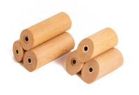 China Natural Wood Wall Mounted Coat Hooks Set of 4 for sale
