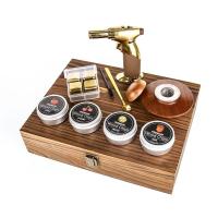 China Hot Sale Modern Design Metal Whiskey Smoker Set with Disposable Wooden Cocktail Shaker Bar Tool Set Hot Gift Box Wholesale for sale