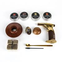 China Hot Sale Modern Design Metal Whiskey Smoker Set with Disposable Wooden Cocktail Shaker Bar Tool Set Hot Gift Box Wholesale for sale