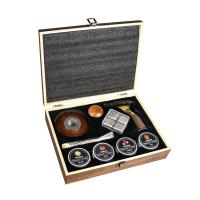 China Hot Sale Modern Design Metal Whiskey Smoker Set with Disposable Wooden Cocktail Shaker Bar Tool Set Hot Gift Box Wholesale for sale