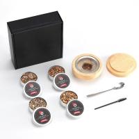 China Hot Sale Wooden Cocktail Smoker Kit with Wooden Box Premium Wood Shavings and Essential Bar Tools for sale