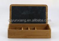 China Wooden Bamboo Stash Box With Mirror Customized Jewellery Organiser Box for sale