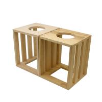China Square shaped wooden bread box / wooden bread tray for sale