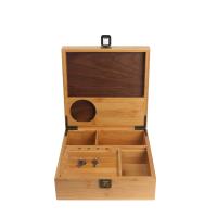 China Handmade Timber Jewelry Box 100% Bamboo Storage Box Wooden Watch Box for sale