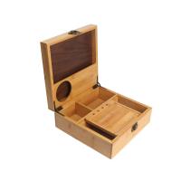 China Handmade Timber Jewelry Box 100% Bamboo Storage Box Wooden Watch Box for sale