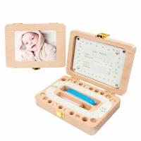 China Natural Beech Wooden Tooth Box for Baby gift for sale