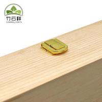 China Simply Pine Wood Aromatherapy Oil Storage Box Mooncake Gift Box With Metal Hinge for sale