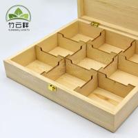 China Simply Pine Wood Aromatherapy Oil Storage Box Mooncake Gift Box With Metal Hinge for sale