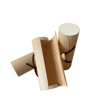 China Round Wood Cylinder Box Custom Shape  Birch Veneer Gift Packing Box for sale