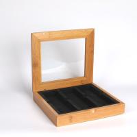 China 220mm Natural Bamboo Wooden Packaging Box Custom Wooden Box With Window for sale