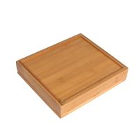 China 220mm Natural Bamboo Wooden Packaging Box Custom Wooden Box With Window for sale