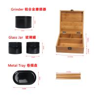 China Large Wooden Vintage Bamboo Stash Box With  Rolling Tray-Custom color and LOGO accept for sale