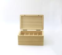 China 32 Holes Recyclable Aromatherapy Oil Storage Box Pine Wood Laser Engrave Gift Packing Box for sale