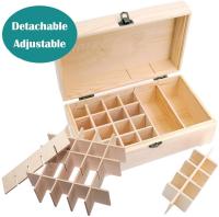 China wooden Essential Oil Box  Wooden Storage Container Holds  Bottles  Multi-Tray Organizer for sale