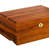 China Large Premium  Wooden Box  Smooth stash Box with Hinged Lid Wooden Box with Lock and Key for sale