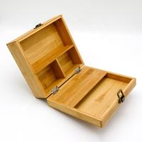 China Bamboo Boxes Customized Laser Logo Wooden Bamboo Boxes   Wood Storage Gift Box with Metal hinge For Organizing for sale