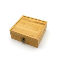 China Bamboo Boxes Customized Laser Logo Wooden Bamboo Boxes   Wood Storage Gift Box with Metal hinge For Organizing for sale