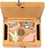 China bamboo Stash Box with Rolling Tray for Herbs and Accessories Store Grinders Papers Portable Organizer with Dividers for sale