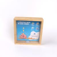 China Natural Creative Wooden Storage Box For Travel Vacation Honeymoon Graduation Trip Adult Kids Piggy Bank Money Saving Box for sale