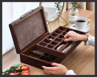 China Women Jewelry Box With Drawers Medium Wooden Storage Boxes With Lids for sale