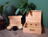 China 8.9in Stash Box Herbs Box 100% Bamboo Storage Box Rolling Tray Lockable for sale