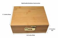 China 8.9in Stash Box Herbs Box 100% Bamboo Storage Box Rolling Tray Lockable for sale