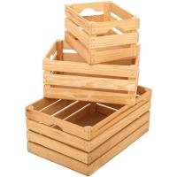China Pine Wood Crates for storage  wooden  storage box wooden vegetable storage crate for sale